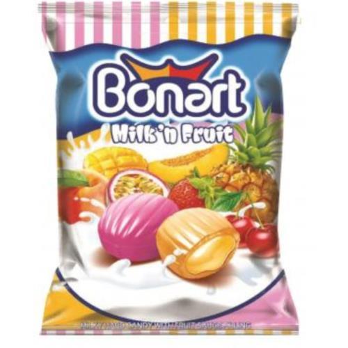 Bonart tvrdé bonbóny plněné ovocné milk 90g
