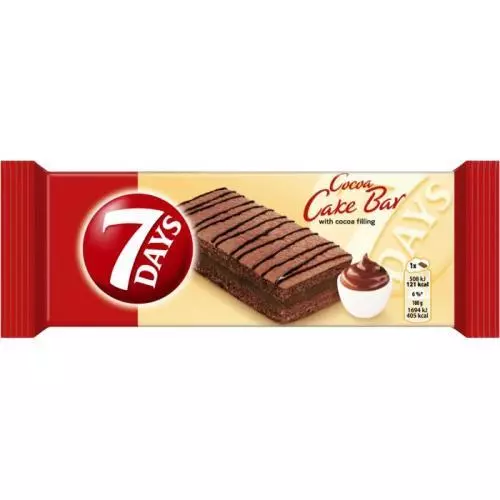 7Days cocoa cake bar cocoa filling /16/ 30g